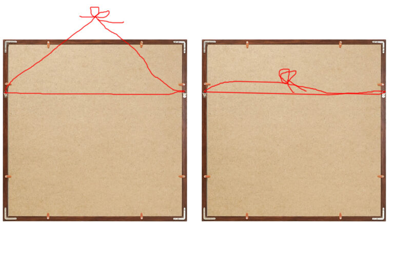 フレーム・額 紐の結び方 簡単にきれいに結ぶ - WINGSTORE